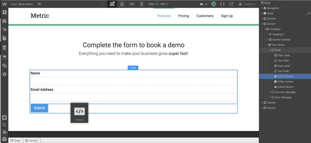 Adding Hidden Fields to Webflow | Attributer