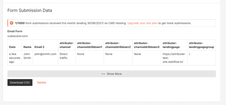 Adding Hidden Fields to Webflow | Attributer