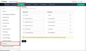 Add hidden fields to Zoho Forms | Attributer