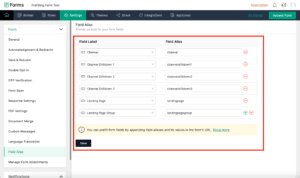 Add hidden fields to Zoho Forms | Attributer