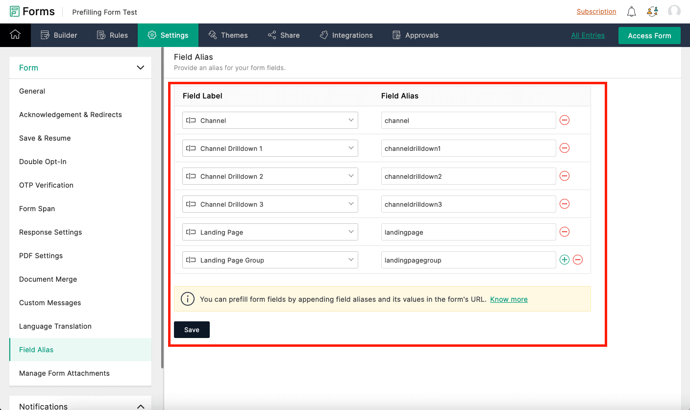 Add hidden fields to Zoho Forms | Attributer
