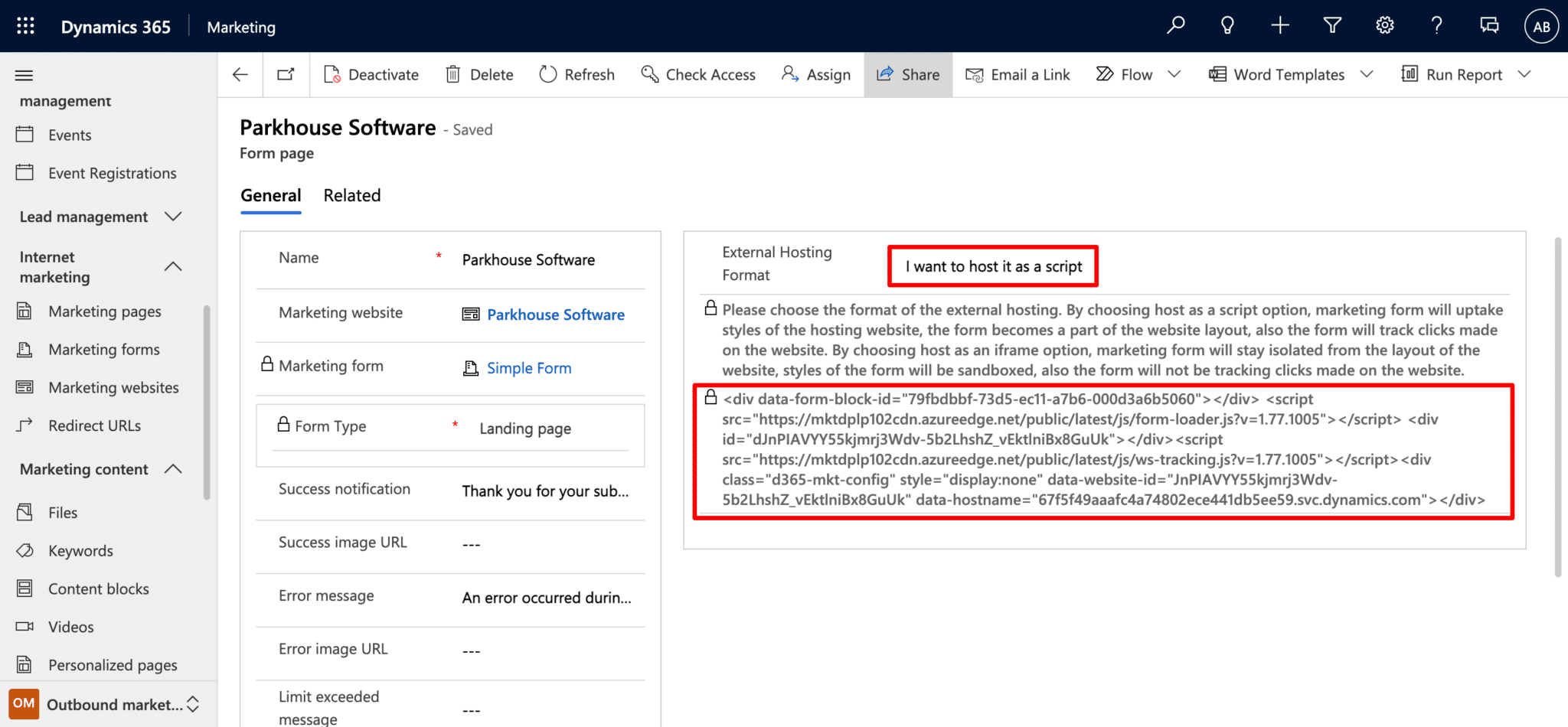 Add hidden fields to Dynamics Marketing forms | Attributer