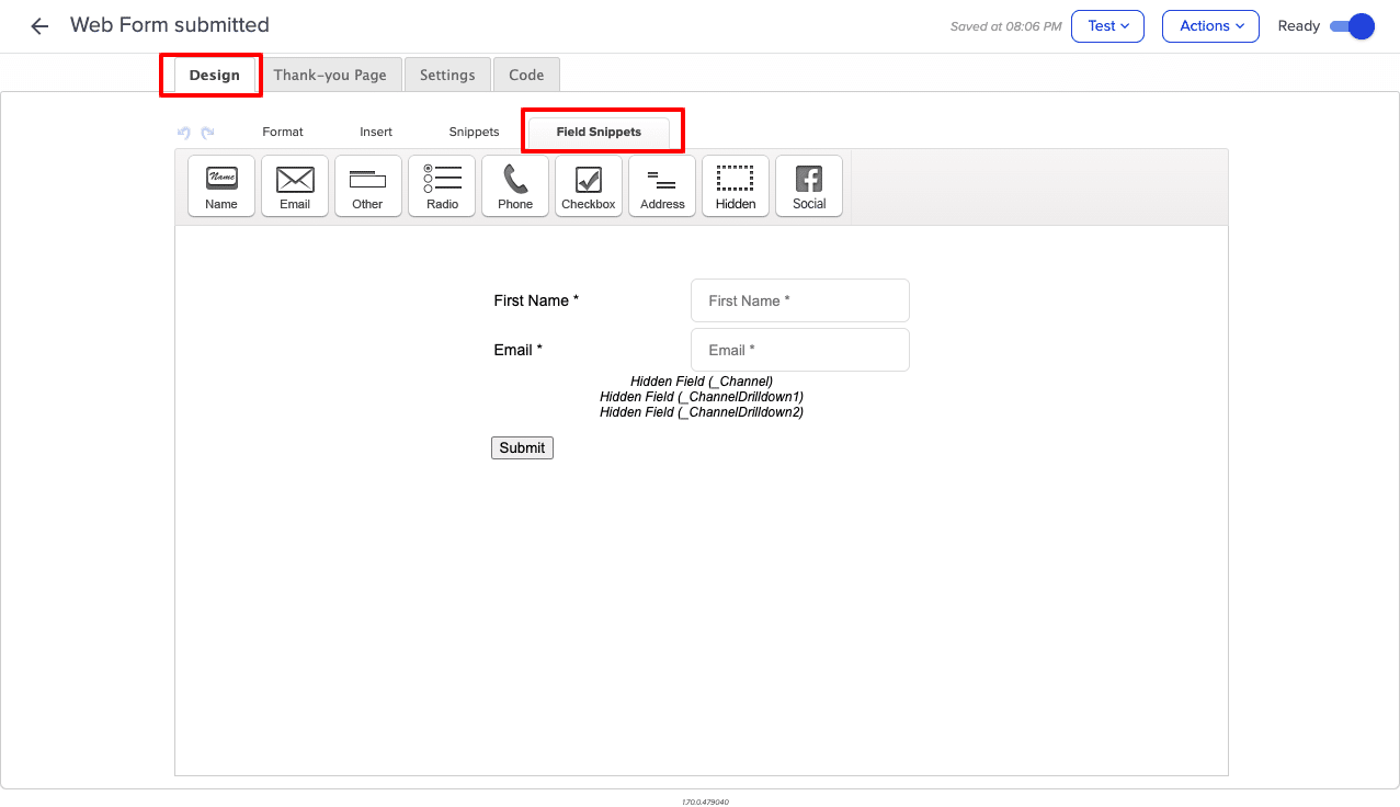 Add hidden fields to Keap forms | Attributer