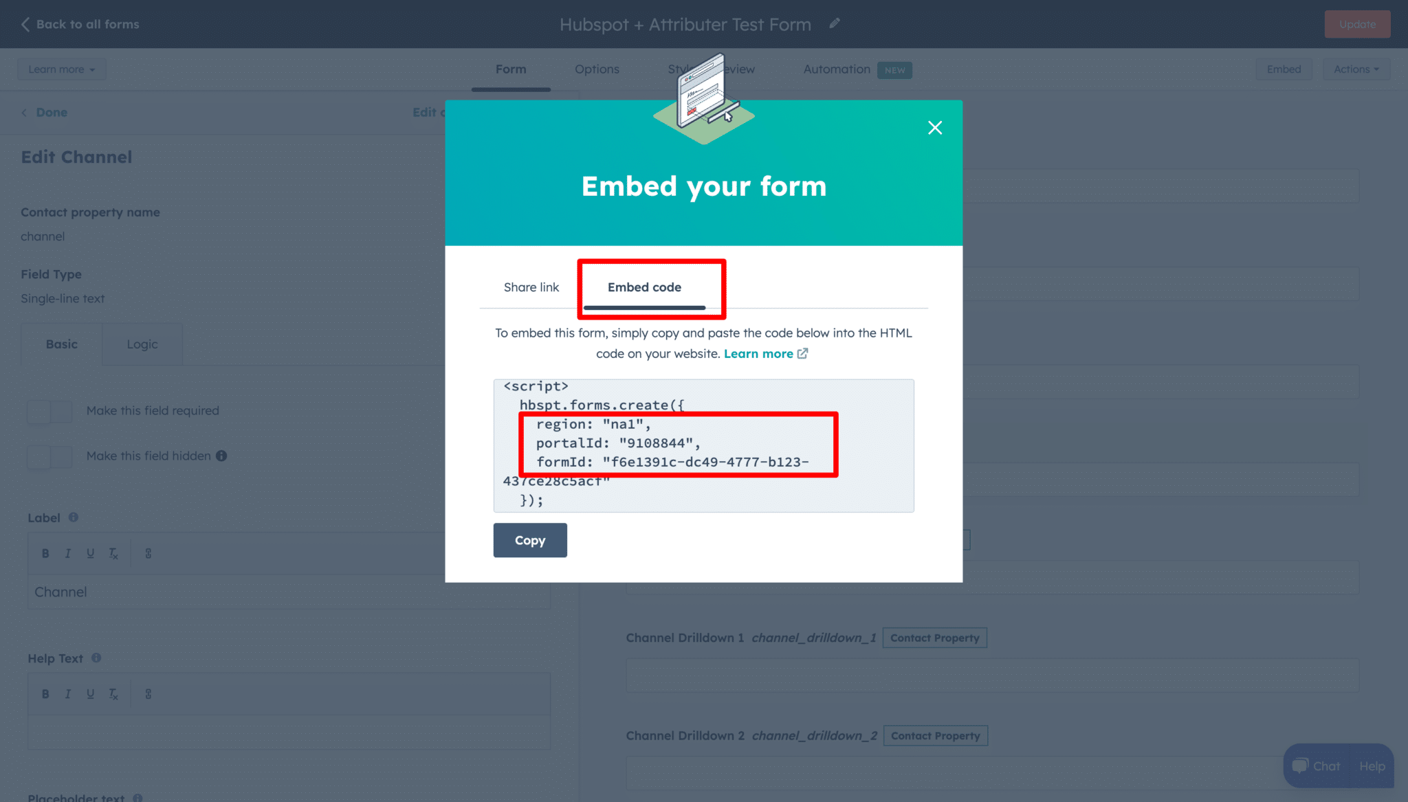 Add Hidden Fields to Hubspot forms | Attributer