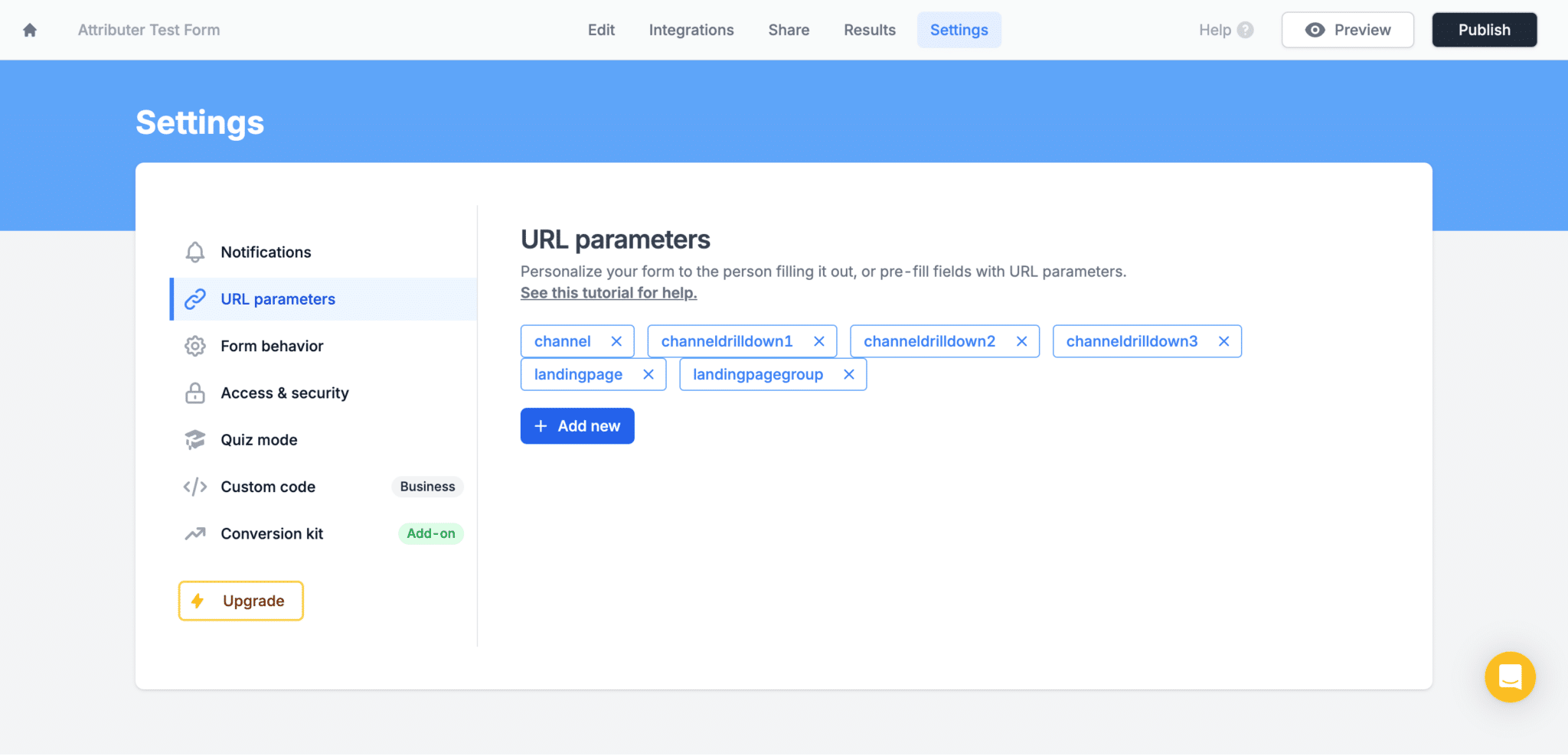 Add hidden fields to Fillout forms | Attributer