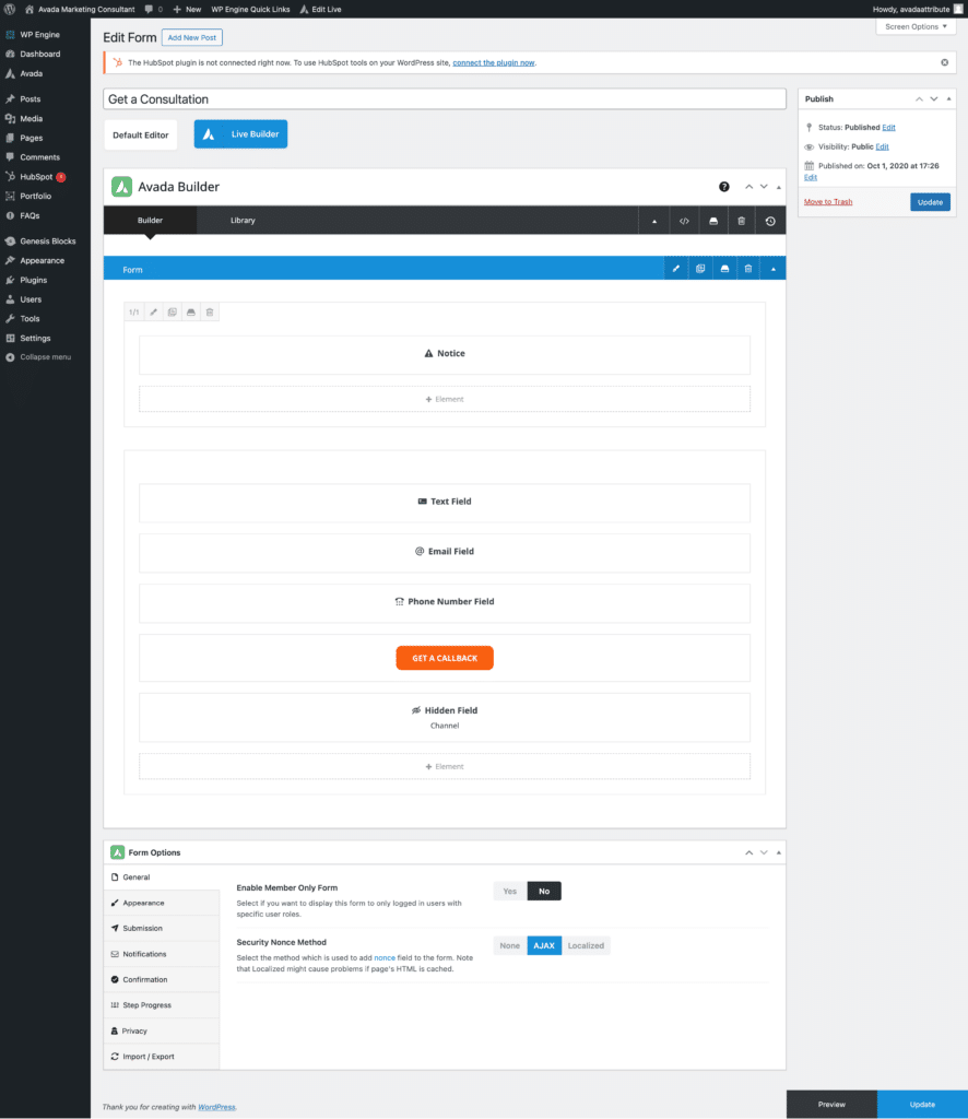 Add Hidden Fields to Avada Forms | Attributer