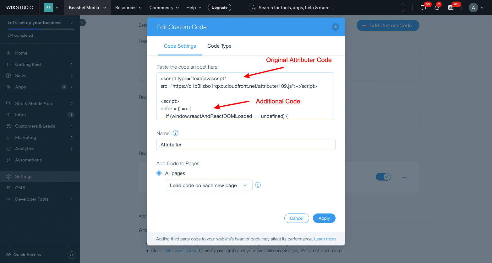 Add Hidden Fields to Wix Forms | Attributer