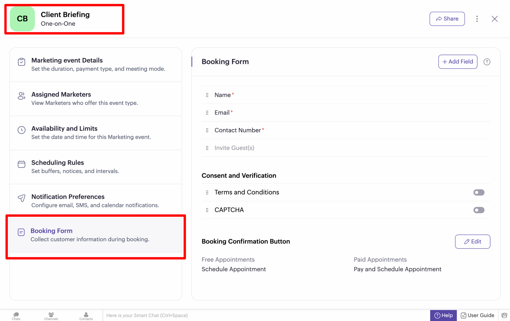 Add Hidden Fields to Zoho Bookings | Attributer